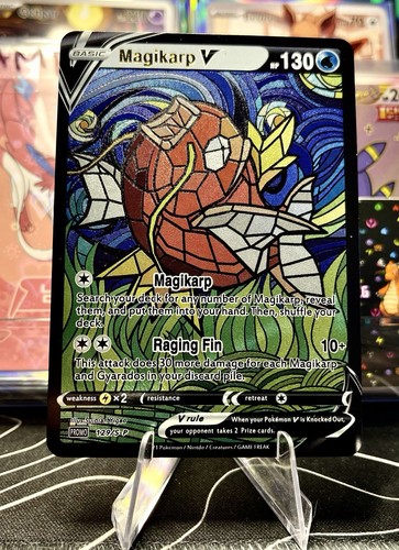 Magikarp V ACG Stained Glass Art Card - Pokemon Inspired Collector’s ...