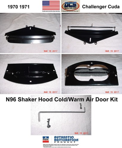1970 71 Cuda Challenger Shaker Hood Cold & Warm Air Door Kit 1 MoPar ...