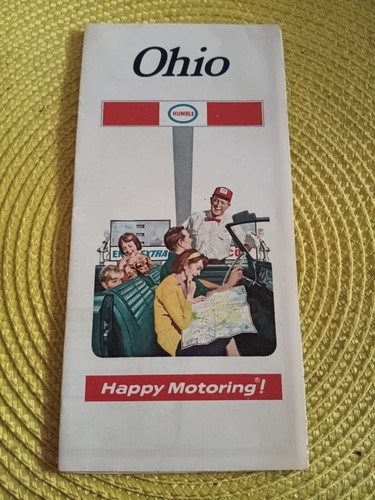 Vintage 1974 ESSO OHIO State Highway Gas Station Travel Road Map | eBay