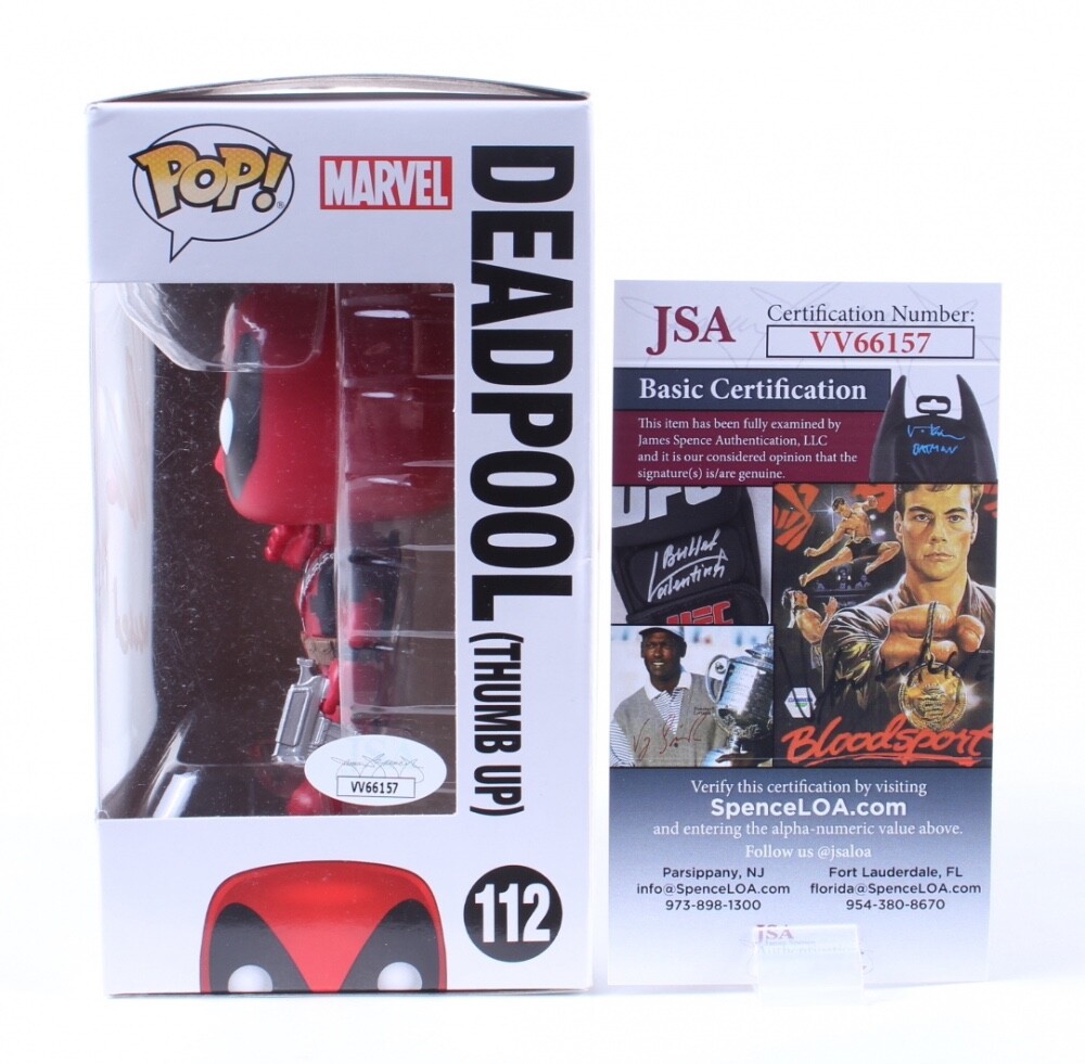 TJ Miller Deadpool Weasel #112 Signed Funko Pop JSA | eBay