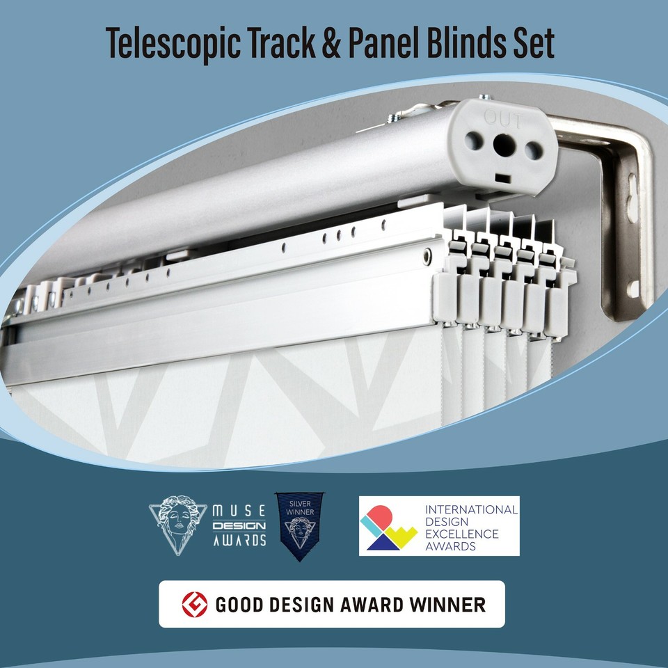 6-Panel Single Rail Panel Track Extendable 98"-130"W x 94"H, Bloom ...