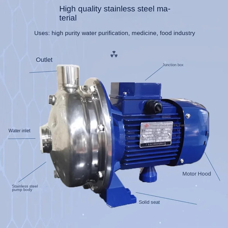 750W Wb70/075D Stainless Steel Centrifugal Water Pump Sanitary Beverage ...