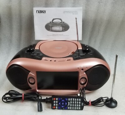 Naxa 7" Bluetooth DVD Boombox With TV, NDL-287 *READ DESCRIPTION ...