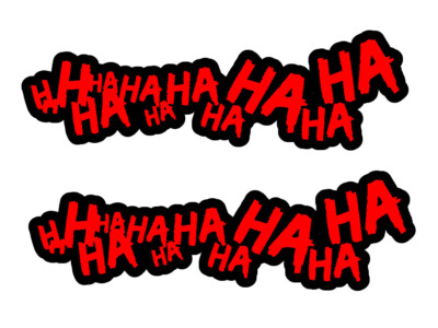 2x Joker Hahaha Serious Evil Body Windshield Car Sticker Decal 16" #Red ...