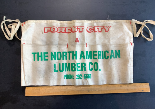 Vintage FOREST CITY & THE NORTH AMERICAN LUMBER Co. Cloth Nail Pouch ...