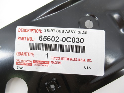 Genuine OEM Toyota 65602-0C030 LH Quarter Panel Splash Shield 2014-2020 ...