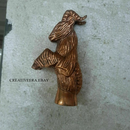 Antique Finish Shiny Aluminium Goat Head Handle For Wooden Vintage ...