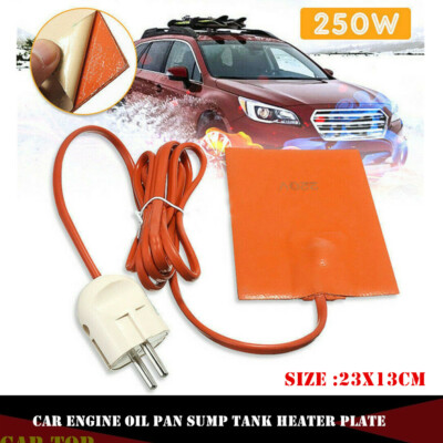 9x5inch Car Engine Oil Pan Sump Tank Heater Plate EU Plug Silicone ...