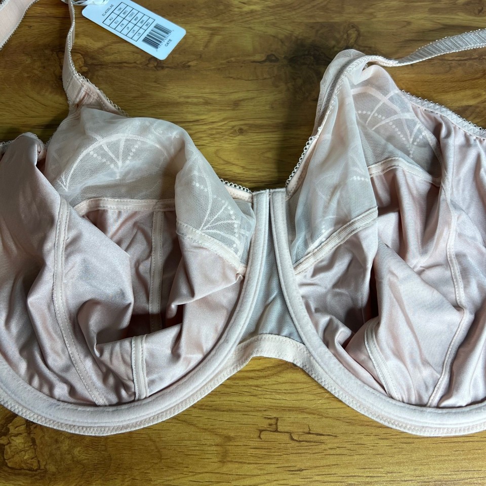Elomi Cate Full Coverage Bra Size 38O Latte Underwire Side Support ...