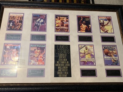 Los Angeles Lakers Legends Wall Art Autographed Kobe, Shaq, Magic ...