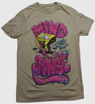 Spongebob Sqaurepants Mens Mind Like A Sponge Funny Shirt New Large | eBay
