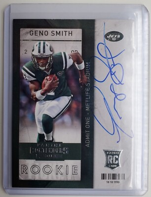 2013 Panini Contenders Geno Smith Autograph Rokie Card (Running) Auto ...