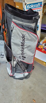 TaylorMade Lite Stand Bag Black, Red, Silver. Used a couple times ...