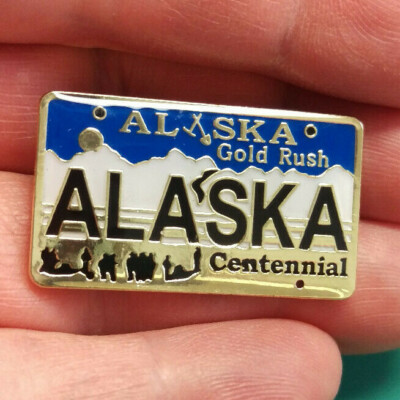 Alaska Pin - Alaska tie Tac Lapel pin, ALASKA wording Gold Rush ...