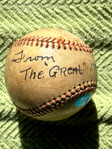 Rare 1942 Game Used Duster "The Great" Mails Signed Baseball JSA ALOA ...