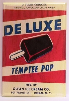 Temptee Pop Ice Cream MAGNET 2"x3" Refrigerator Locker Retro Vintage ...