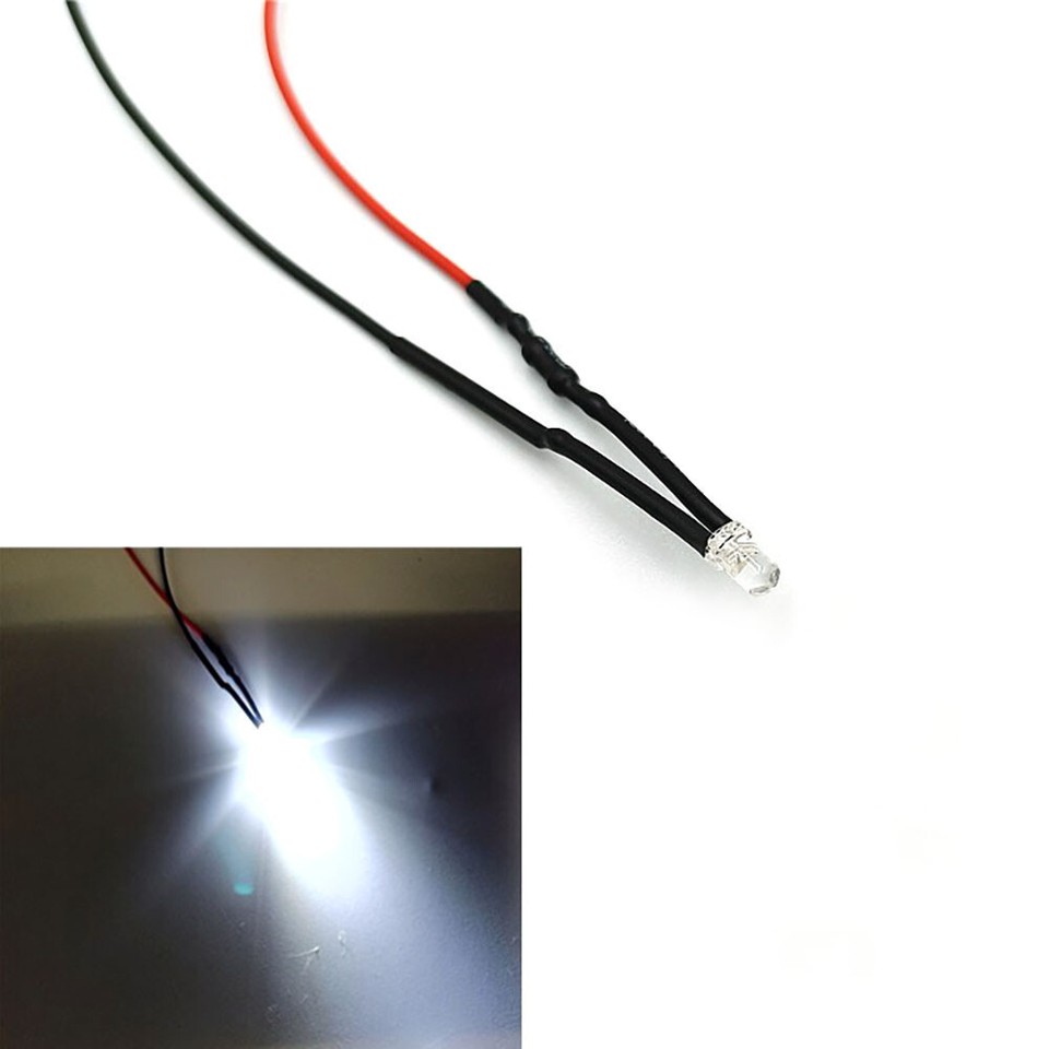 3mm Pre-Wired LED Bulb Light 3V 6V 12V 24V 48V 110V 220V Prewired ...