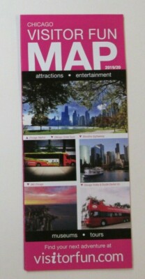 Chicago Visitor Fun Map 2019/2020 attractions entertainment | eBay