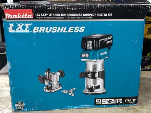 Makita XTR01T7 18V LXT Lithium‑Ion Brushless Cordless Compact Router ...