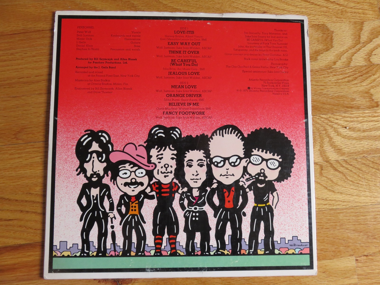 SETH JUSTMAN signed THE J. GEILS BAND 1975 HOTLINE Record / Album COA ...