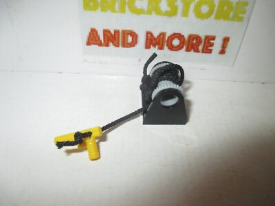 Lego - 1x Black String Reel 2x2 String and Yellow Hose Nozzle Elaborate ...