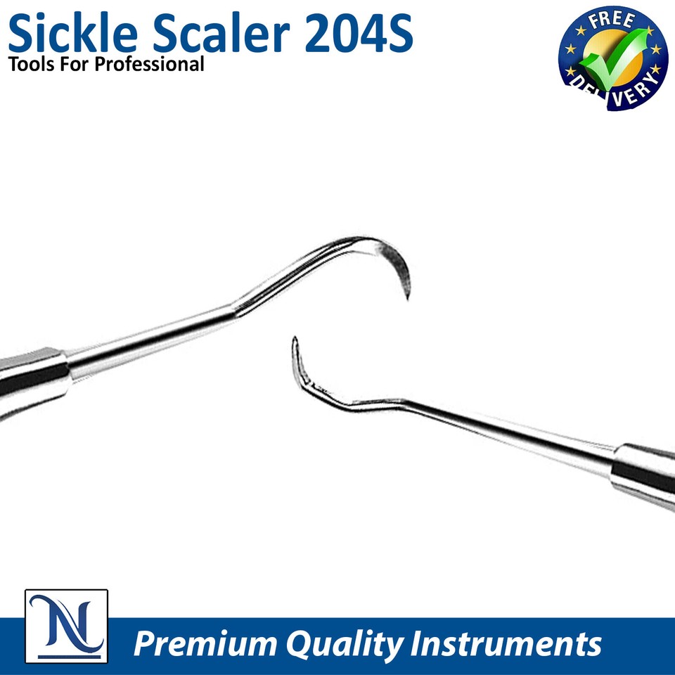 Sickle Scaler 204S – Dental Hand Instrument, Pro Periodontal Hygiene ...