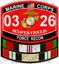 STICKER USMC MOS 0326 FORCE RECON N CAMPAIGN RIBBON ooo USMC Lisc No ...