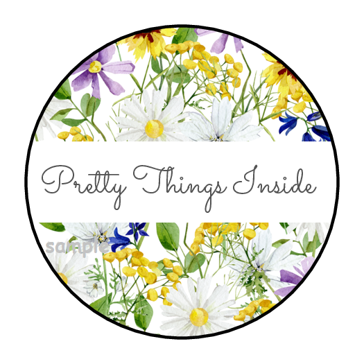 30 PRETTY THINGS INSIDE STICKERS ENVELOPE SEALS LABELS 1.5" ROUND ...