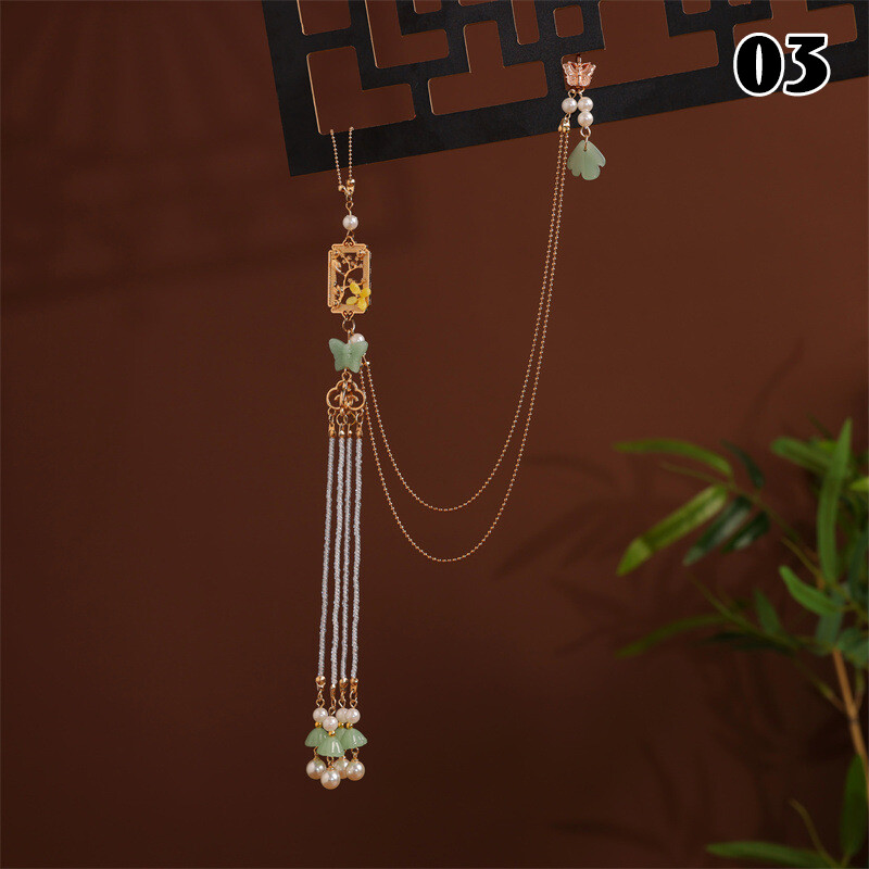 Chinese Style Cheongsam Qipao Lapel Hanfu Hanging Rope Silk Belt Palace ...