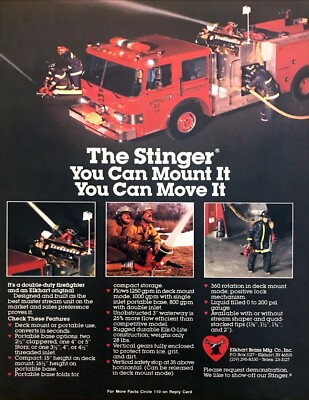 1987 Indianapolis Fire Engine photo Elkhart Stinger Master Stream Unit ...