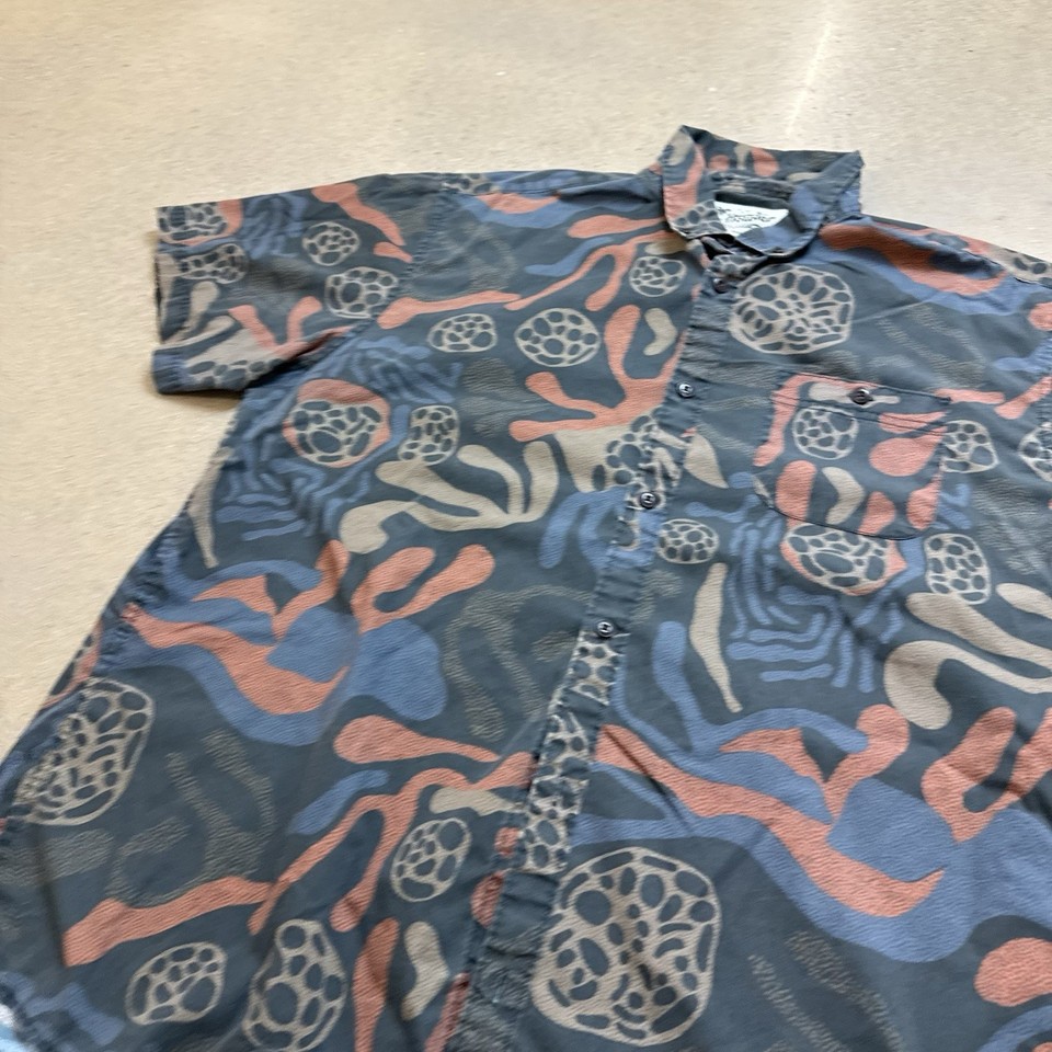 Howler Bros Mansfield Shirt Mens XL Molecular Movements Antique Black ...