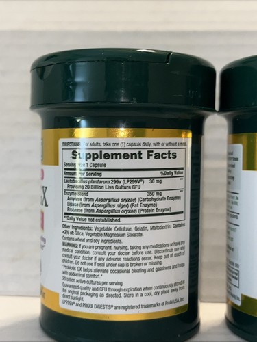 2 PK Probiotic GX Digestive Health Natures Bounty 20 Billion Cultures ...