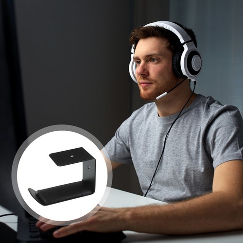 under Desk Headphone Stand Under-desk Mount Headset Holder Hanger ...