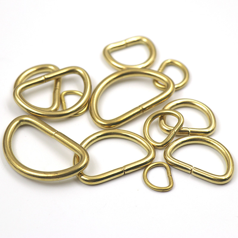 Solid Brass D Rings Buckles Webbing Leathercraft Fastener 11 13 16 20 ...