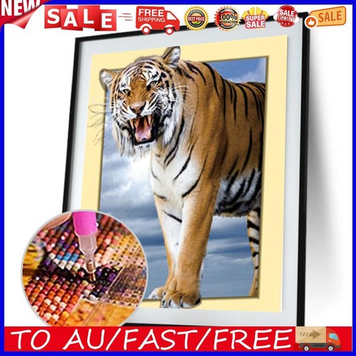 Tiger 5D Diamond Painting DIY Craft Cross Stitch Embroidery Home Decor ...