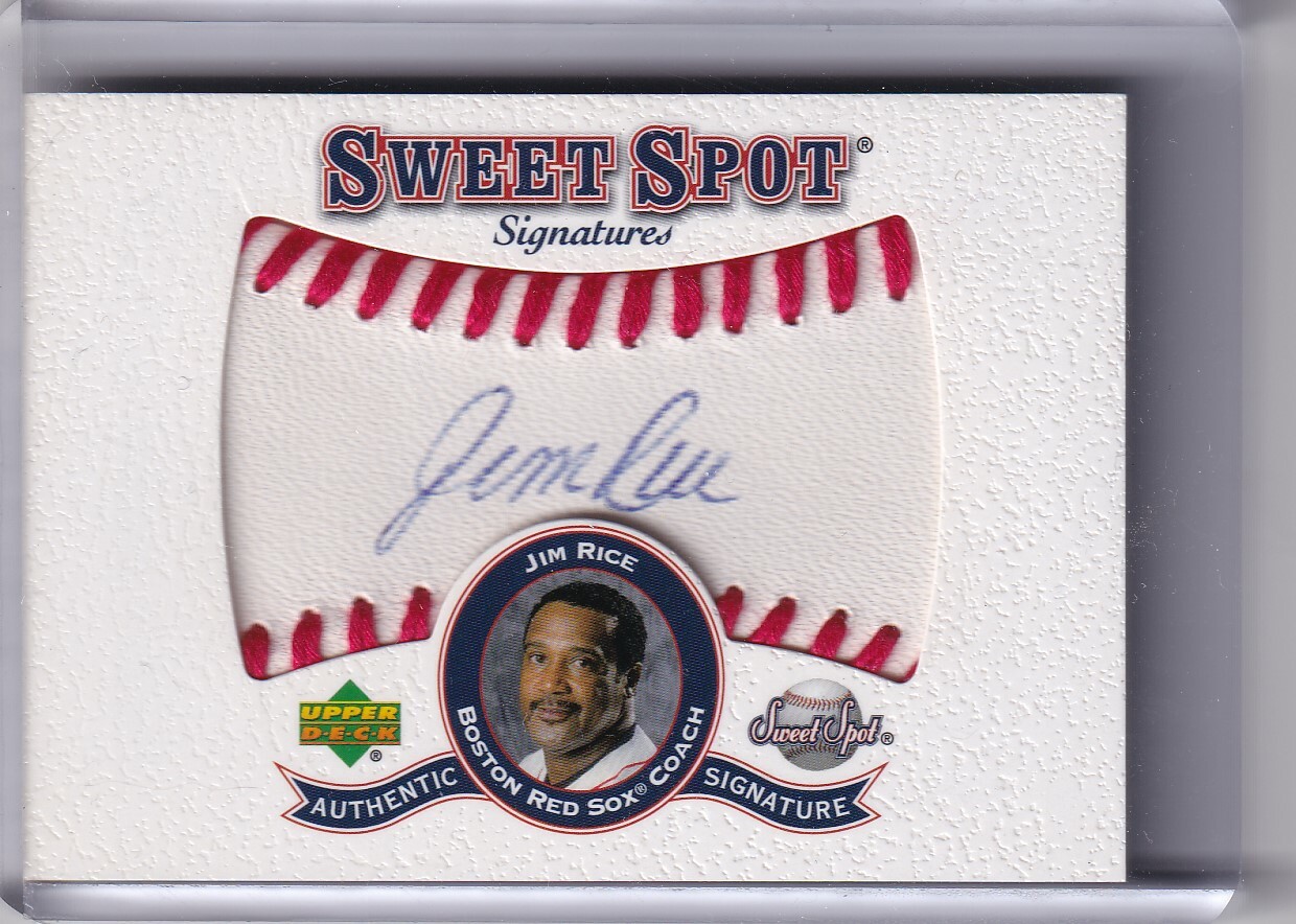 2001 SWEET SPOT #S-JR JIM RICE AUTOGRAPH BOSTON RED SOX HOF 8160 | eBay