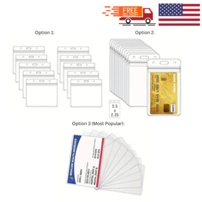 Clear Durable Waterproof PVC Sleeves for Trading Cards + Lanyards ...