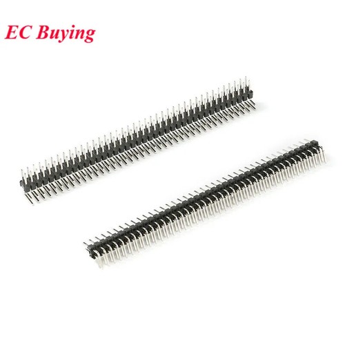 10pcs 90 Degree 2.54mm 2X40P 40Pin Double Row Curved Needle Pin Header ...