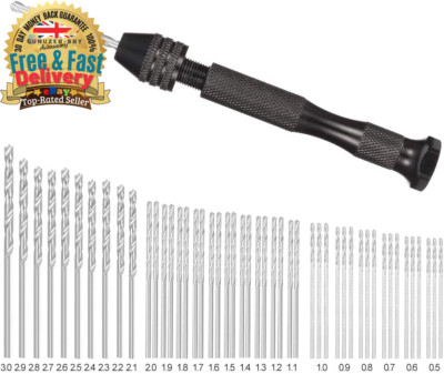 31PCS Precision Pin Vise Hobby Drill With Model Twist Hand Drill Bits ...
