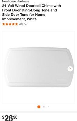 Newhouse Hardware CHM3D 2-Note Modern Textured Design Wired Doorbell ...