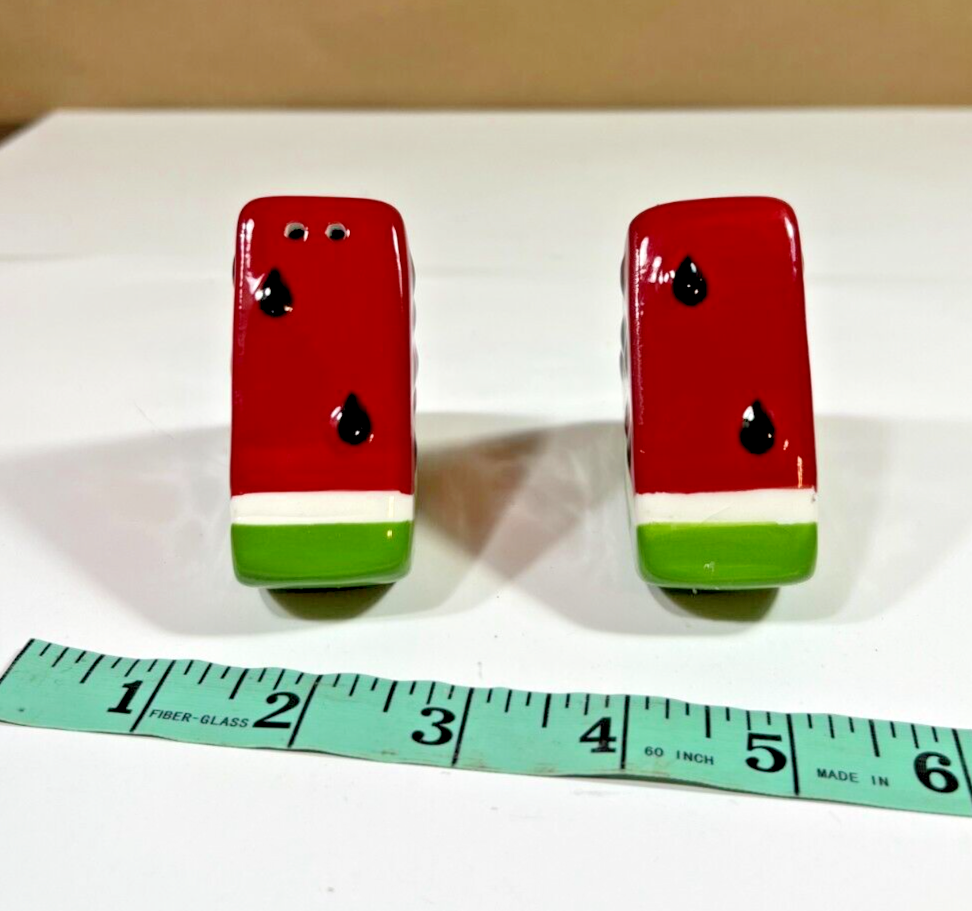 Ceramic WATERMELON Salt & Pepper Shakers | eBay
