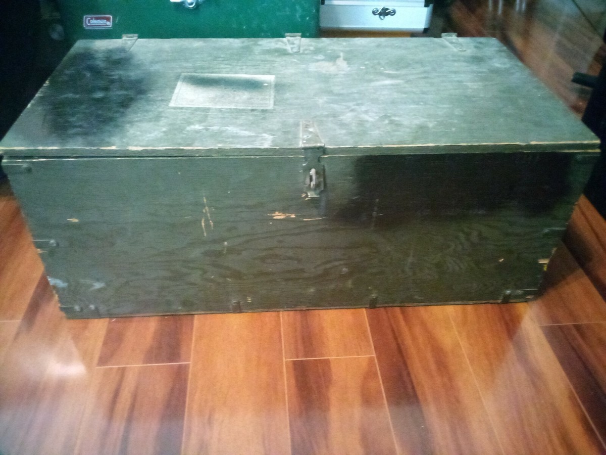 Wooden Military Footlocker