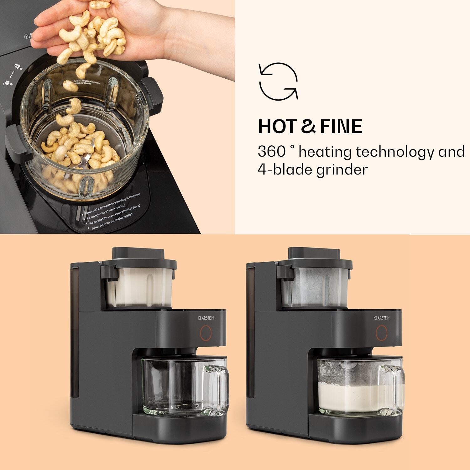 Electric Nut Milk Maker Kitchen Machine Blender Grinder Fruits Drinks ...