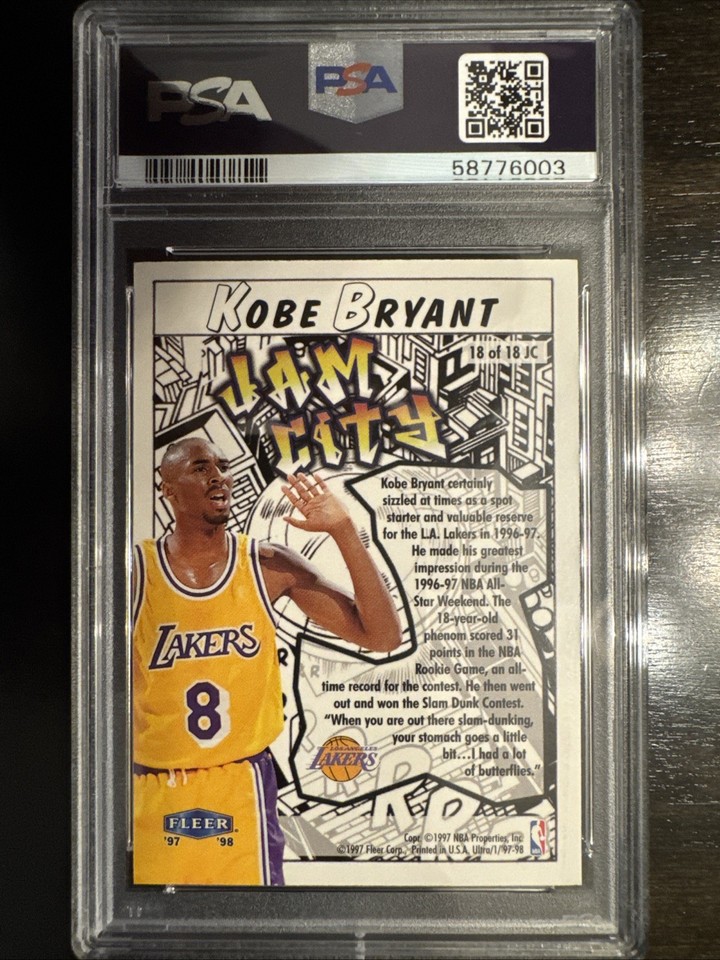 1997 Fleer Ultra Kobe Bryant Jam City #18 PSA 9 | eBay