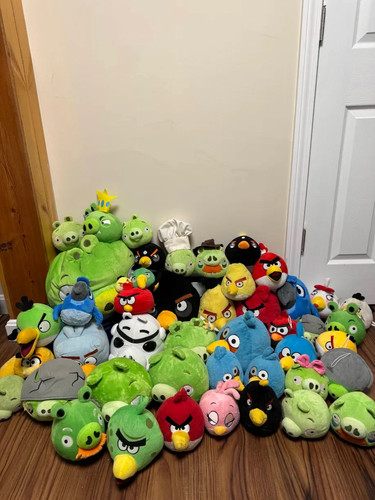HUGE SUPER RARE Angry Birds Plush Lot of 40+ CHEF, MOUSTACHE COWBOY ...