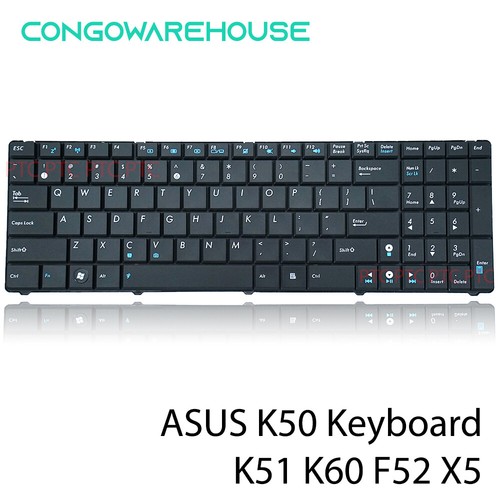 Laptop Keyboard for Asus K50 K51 K50IJ K50IP K50IL K50IO US black ...