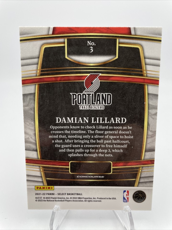 DAMIAN LILLARD 2021-22 SELECT CONCOURSE BLUE #3 MINT! | eBay