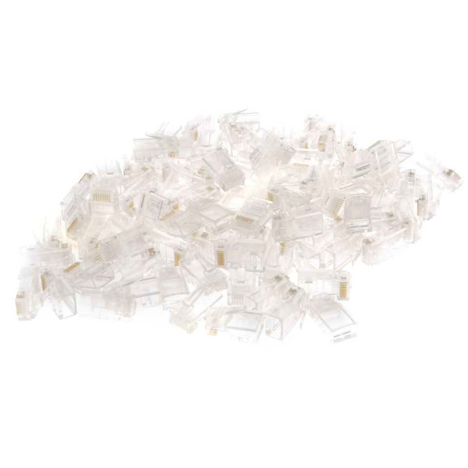 100 Pcs Ethernet Connectors Join Cables Wire Kit Electrical Quick ...