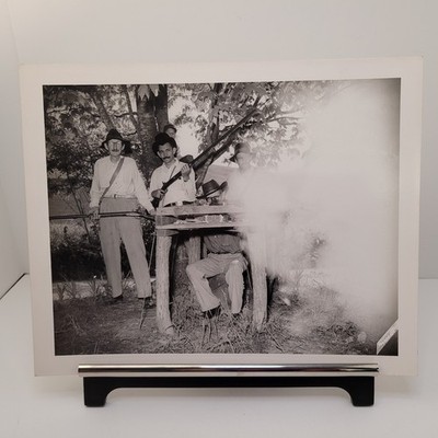 50s Rifle Musket Long Gun Portfolio Photo 8x10 Smoke Firing Bullet ...