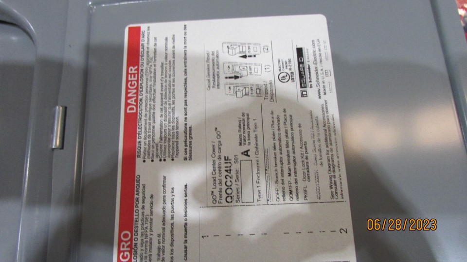 Square D QOC24US Type 1 Enclosure Series S01, A Mains rating | eBay